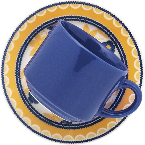 Kit Jogo Café Lanche Oxford Donna Giardino 12 Peças MadeiraMadeira