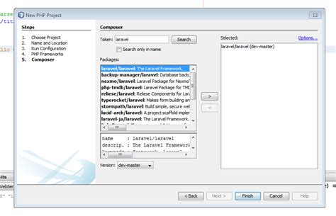 Php New Laravel Project In Netbeans Stack Overflow