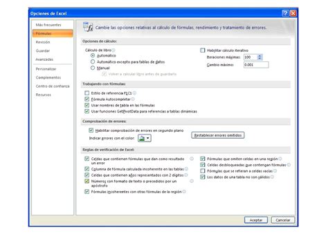 Softaware Para Oficinas Capacitacion R Opciones Generales De Excel