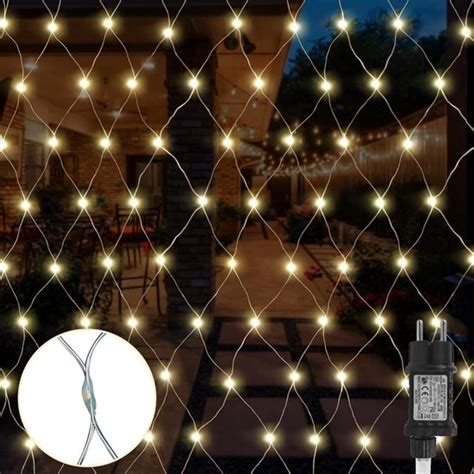 Lichtnet 3x3m Warm Wit Met 270 Leds Decoratieve Binnen En Buitenverlichting Met Stekker Bol