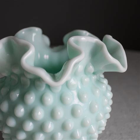 Green Pastel Hobnail Milk Glass Vase By Fenton 1950s — Jeni Sandberg