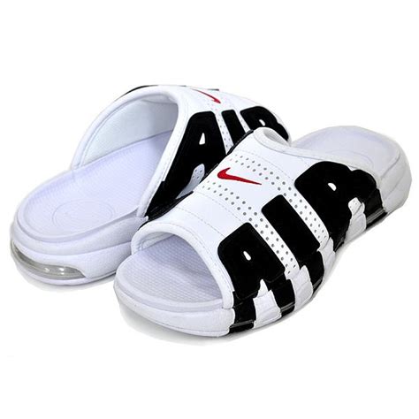 NIKE WMNS AIR MORE UPTEMPO SLIDE white varsity red black fj0755 100 ナイキ ウィメンズ エア モアアップテンポ スライド