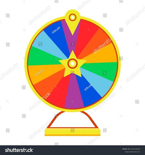 Cartoon Wheel Fortune Lottery Design Element Stock Illustration