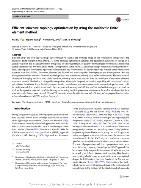 Efficient Structure Topology Optimization By Using The Multiscale