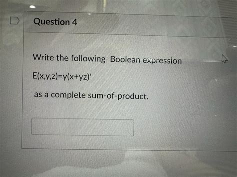 Solved Write The Following Boolean Expression Chegg