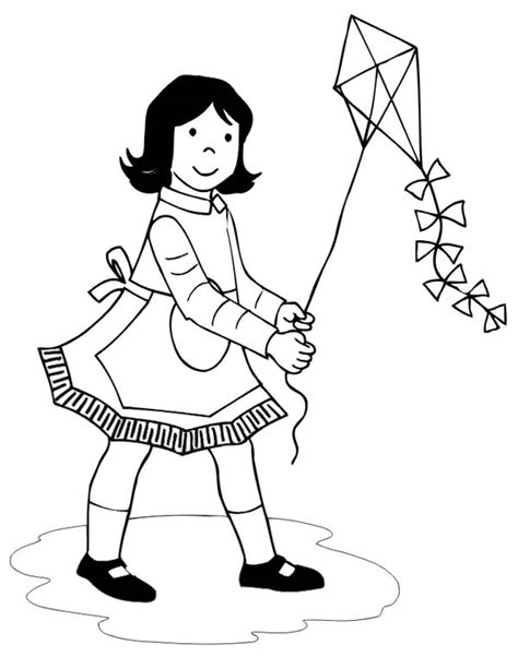 Flying Kite Coloring Page Clipart Panda Free Clipart Images