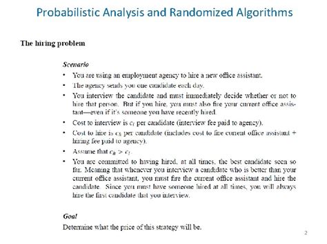 Chapter Probabilistic Analysis And Randomized Algorithms Introduction
