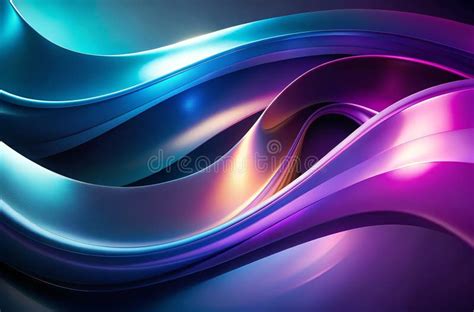 Modern Abstract Shapes With Glossy Finish Emphasizing Play Of Light And Shadow Generative Ai