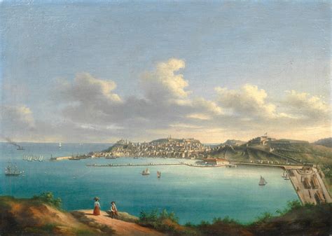 Bonhams French School 19th Century View Of A French Port