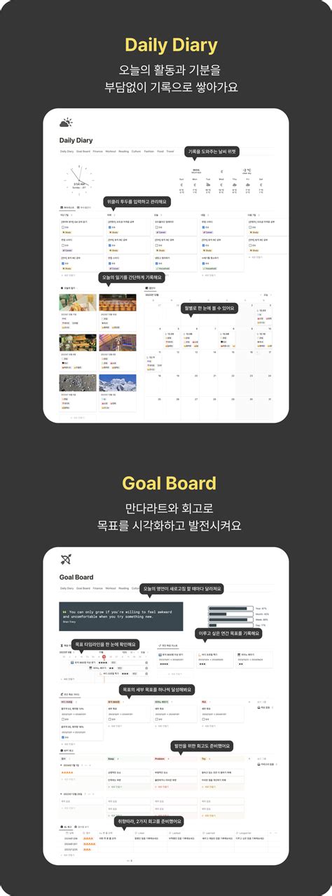 2024 갓생을 위한 노션 올인원 템플릿 Set 크몽