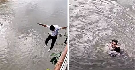 Hero Man Jumps Off 26 Foot Riverbank To Save Young Girl From Drowning Faithpot