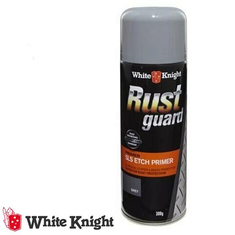 RUSTGUARD SLS ETCH PRIMER P P 300G GREY ADHESION PROMOTING WHITE KNIGHT AEROSOL PAINT Collier