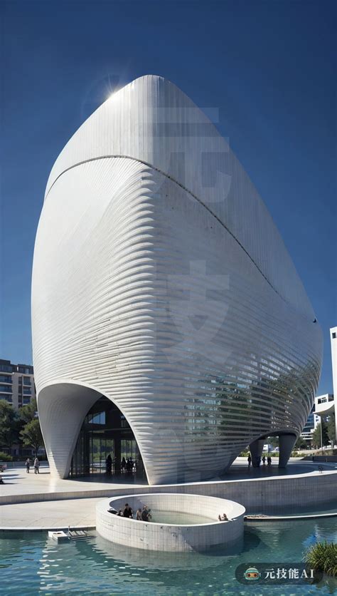 Ai提示词：这座与众不同的建筑是现代建筑的典范。它是一座地铁站，由艺术家peter Zunthor设计。结构由瓷器制成，给人一种难以抗拒的睡眠