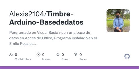 Github Alexis2104 Timbre Arduino Basededatos Porgramado En Visual