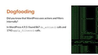 Demystifying Hooks Actions Filters WordCamp Belfast 2018 PPT