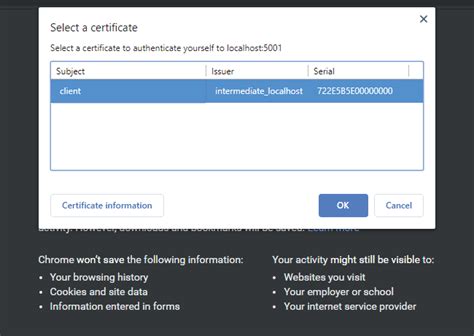C Certificate Authentication Implementation In Aspnet Core 31