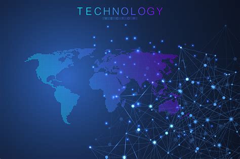세계 지도 함께 글로벌 네트워크 연결입니다 인터넷 연결 배경입니다 연결 구조를 추상화 합니다 다각형 공간 배경입니다 벡터 일러스트 레이 션 추상적인에 대한 스톡 벡터 아트