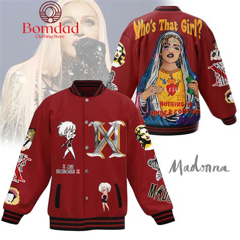 Madonna Whos That Girl I Am Madame Baseball Jacket Hearthtops Store