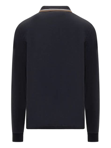 Fred Perry Logo Embroidered Polo Shirt Blue Farfetch
