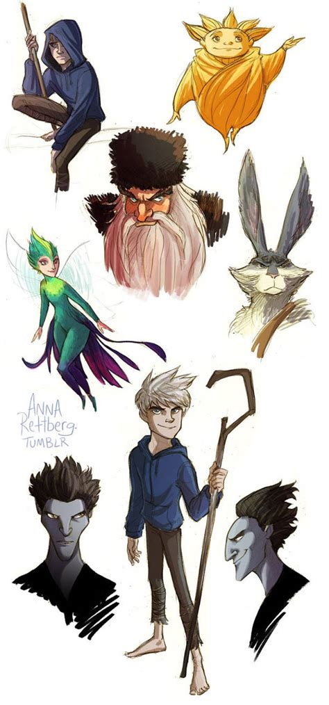Rise Of The Guardians Sketchdump By Aerettberg On Deviantart
