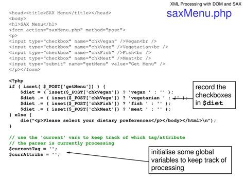 Ppt Xml Processing With Dom And Sax Powerpoint Presentation Free