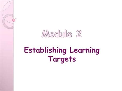 Chapter 2 Learning Targets Pptx