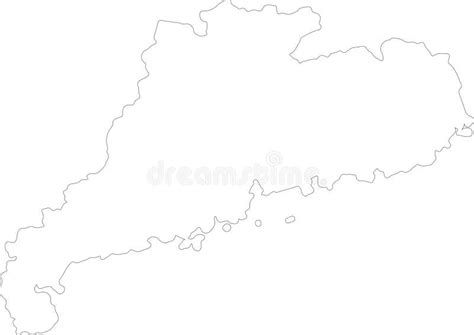 Guangdong China Outline Map Stock Vector Illustration Of Territory Region 317443813