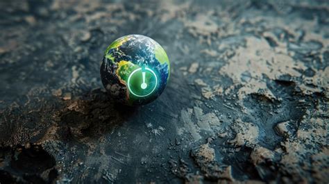 Planet Earth Incorporating A Power Switch Icon Highlighting The