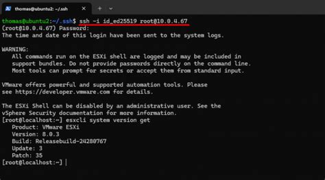 Esxi über Ssh Verwalten Public Key Authentifizierung Konfigurieren