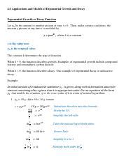 Understanding Exponential Growth and Decay Models | Course Hero