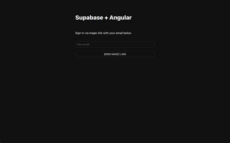 Build A User Management App With Angular Supabase Docs