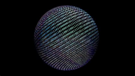 Binary Data On Rotating Sphere Concept D Illustration Stock