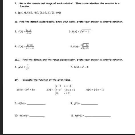 Get Answer State The Domain And Range Of Each Relation Then State Whether Transtutors