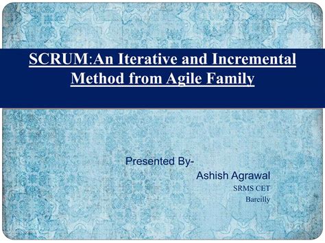 Scrum An Iterative And Incremental Agile Method PPTX Operating Systems Computer Software