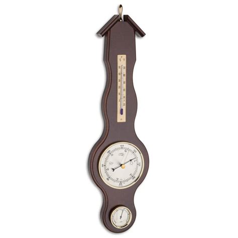 Tfa Analog Weather Station Made Of Solid Wood 201037 Mendip