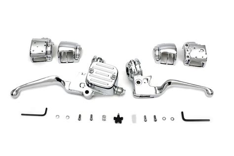 V Twin 22 0877 Chrome Handlebar Control Kit