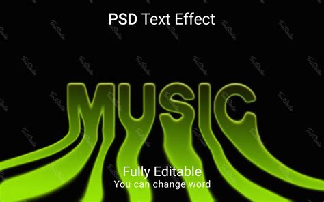 Music Font Style Effect Free Photoshop Psd File