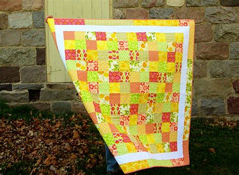 Summer Citrus Framed Patchwork Quilt Greenleaf Goods