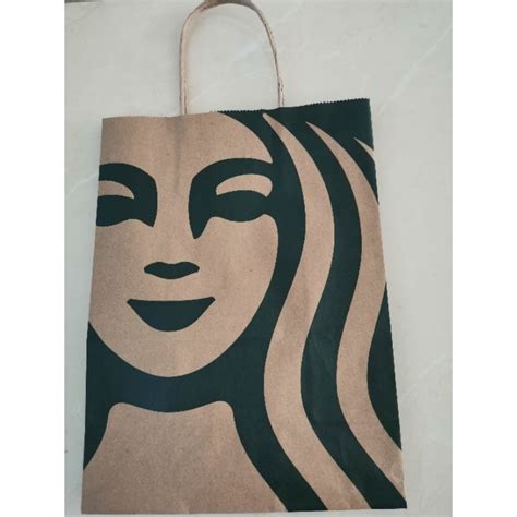 ถุงกระดาษ Starbucks สตาร์บัคส์ คาเฟ่อเมซอน ที่รองแก้วกระดาษ Shopee