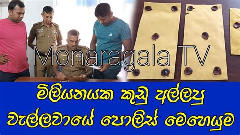 වැල්ලවායේ දී පොලිසියට හමු වූ මිලියනයක් වටින දේ Youtube