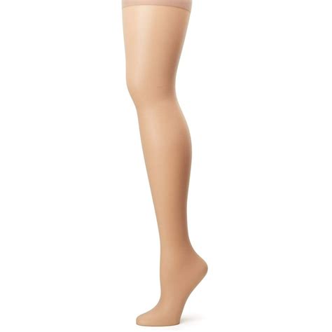Hanes Silk Reflections Womens Plus Size Control Top Enhanced Toe