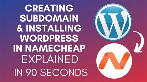 How To Create Subdomain And Install Wordpress In Namecheap 2024