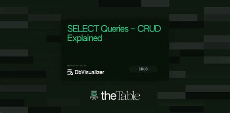 Select Queries Advanced Crud Explanation Part 2 The Table Sql