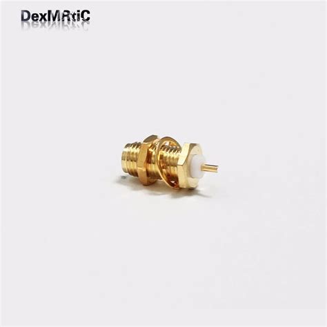 1pc New Rf Sma Female Jack Nut Bulkhead Connector Solder Cup Insulator
