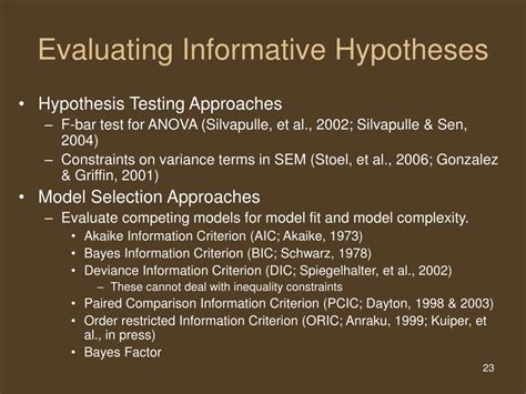 ppt topic discussion bayesian analysis of informative hypotheses