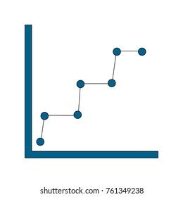 Business Graph Diagram Statistics Dotted Line Stock Vector Royalty Free Shutterstock