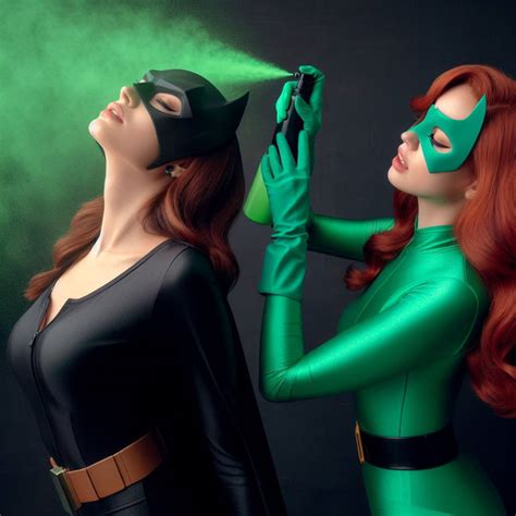 2020s Poison Ivy Captures Batgirl With Ko Spray By Archivebat On Deviantart