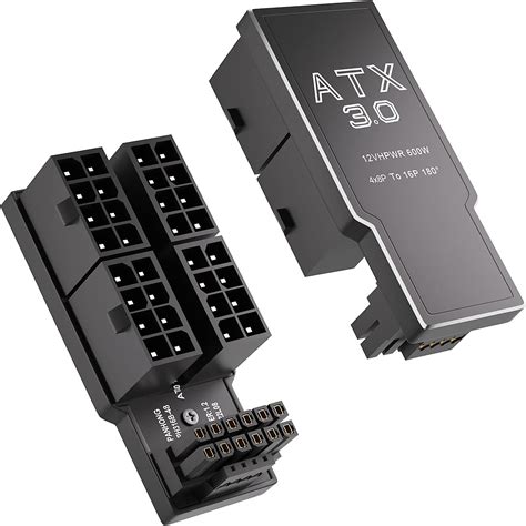 Joyjom 12vhpwr Adaptador En ángulo De 180 Grados Atx 30 16 Pines A 4x