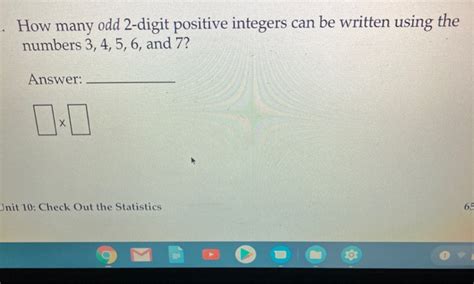 solved how many odd 2 digit positive integers can be