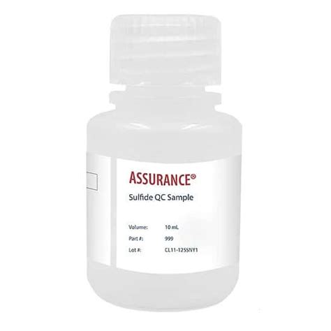 Spex CertiPrep 999 Sulfide QC Sample 1 000 µg mL in NaOH Flame Sealed